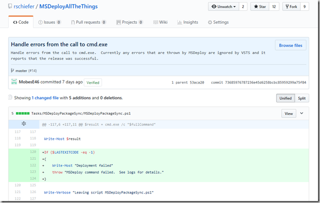 Msdeployallthethings Vsts Task Improvement Dotnet Catch Blogging Net C And Devops Topics